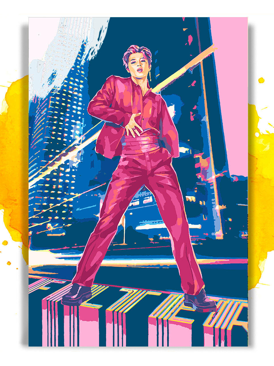 Картина по номерам на холсте BTS Jimin Filter Арт, 40 х 60 см