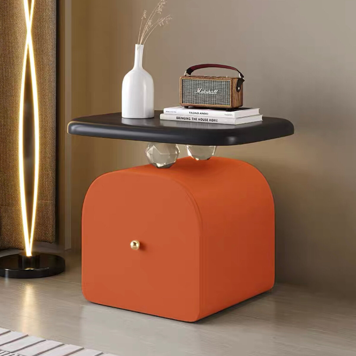 Прикроватная тумбочка Carlota (оранжевый)