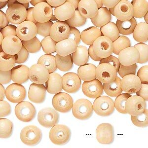 Бусина деревянная, 6х5мм, рондель, покрытая лаком, 2 грамма