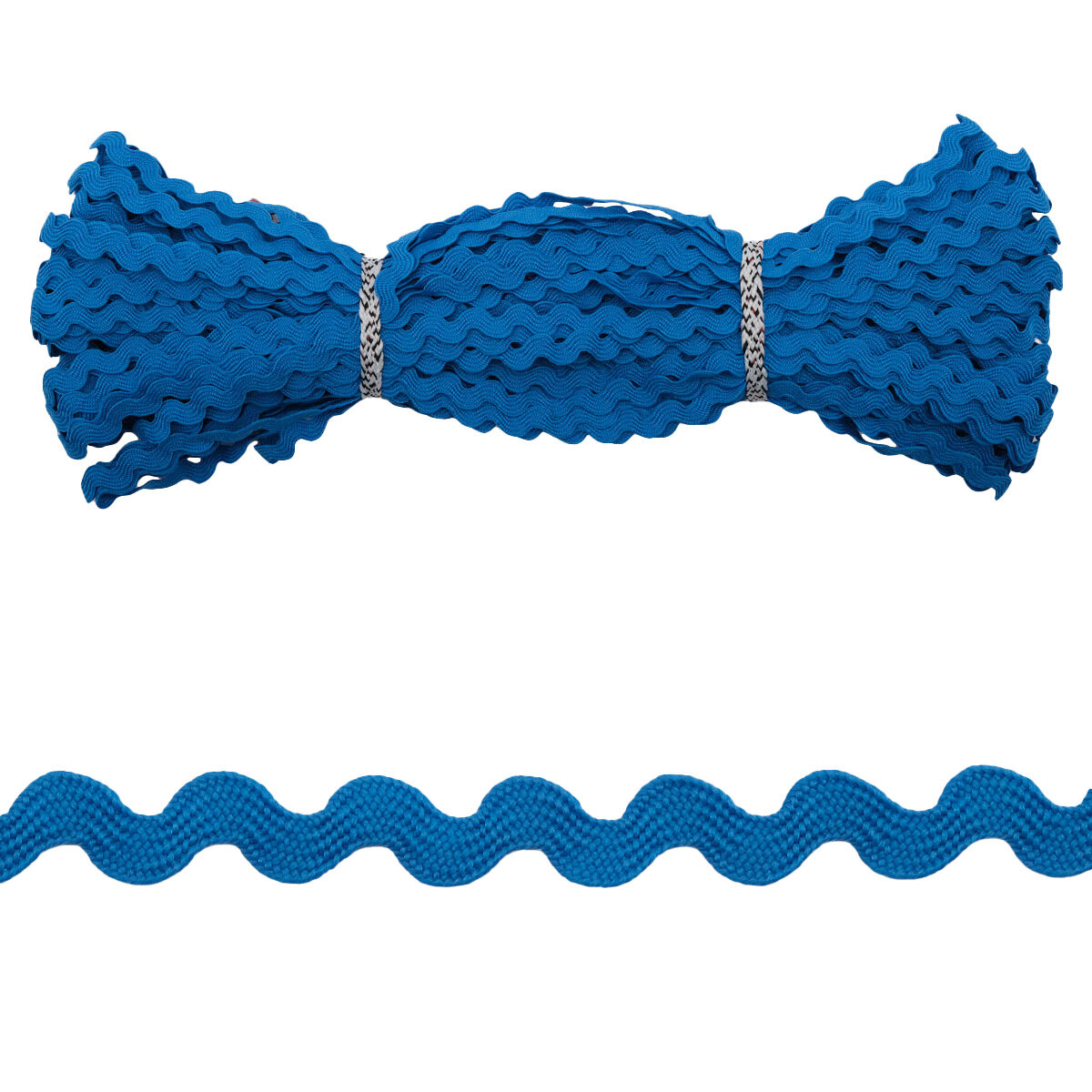 Тесьма декоративная волнистая вьюнчик, ширина 9 мм, цвет бирюза, 30 м