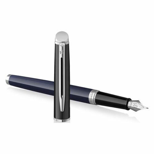 Ручка перьев. Waterman Hemisphere Colour Blocking (2202847) Blue/Black CT F ст. нерж. подар. кор.