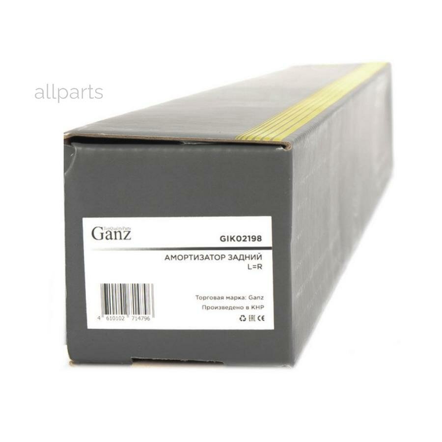 GANZ GIK02198 Амортизатор задний (газомасляный) L=R для FORD Focus I (98-04) GANZ GIK02198