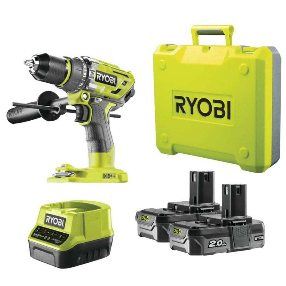 Бесщеточная ударная дрель-шуруповерт ryobi one+ r18pd7-220b 5133004295