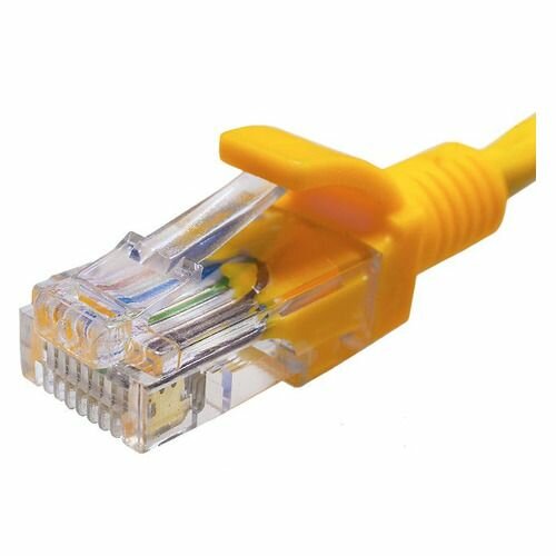 Патч-корд SUPRLAN 10-0161, вилка RJ-45, вилка RJ-45, кат.5E, LSZH, 0.5м, желтый