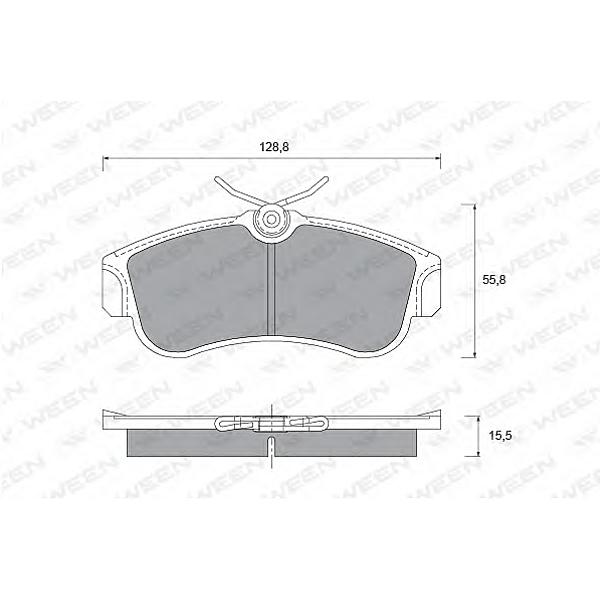 WEEN 151-2248 (410604M525 / 410604M526 / 41060BM425) тормозные колодки дисковые передние Nissan (Ниссан) Almera