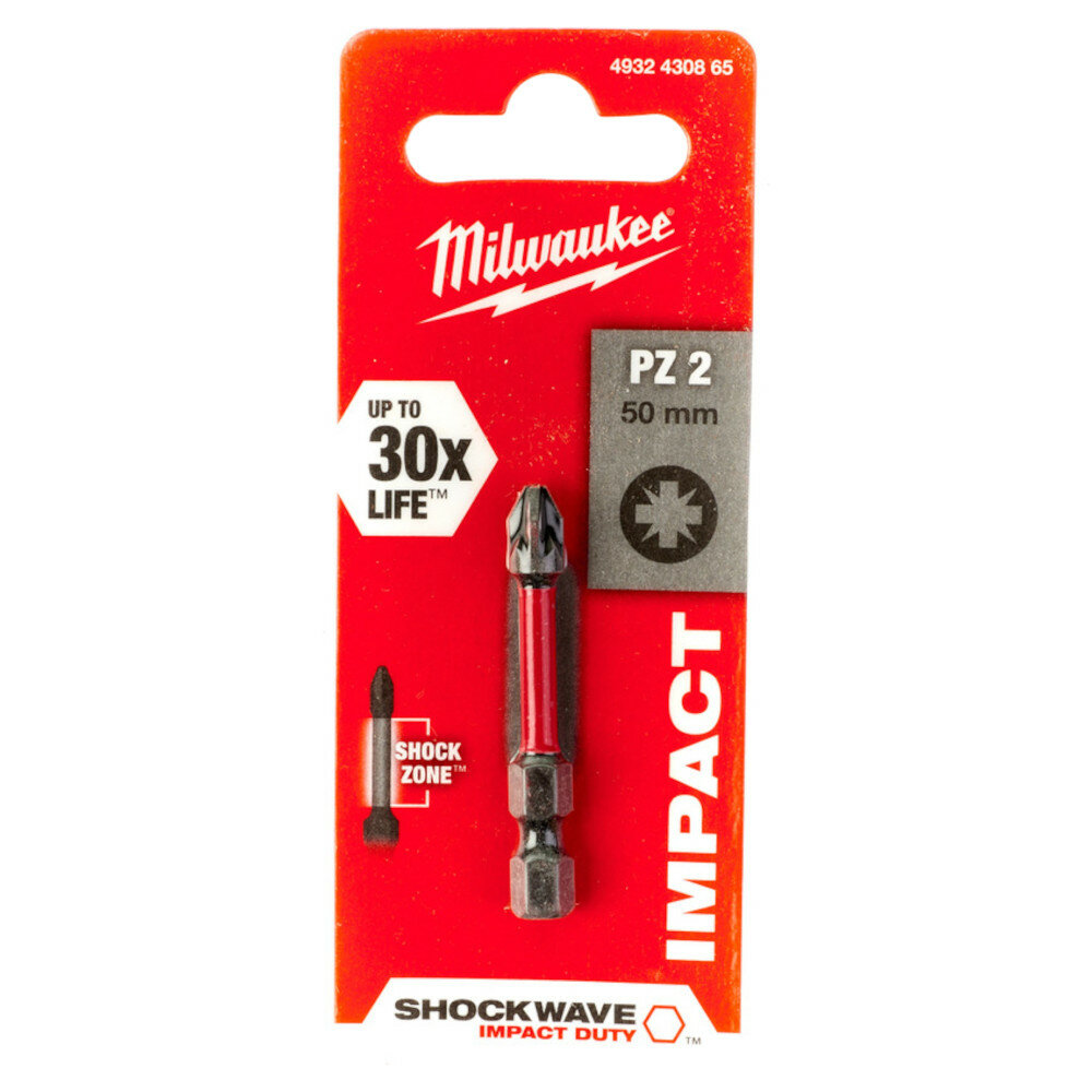 Бита Milwaukee Shockwave Impact Duty PZ2 50мм, 4932430865