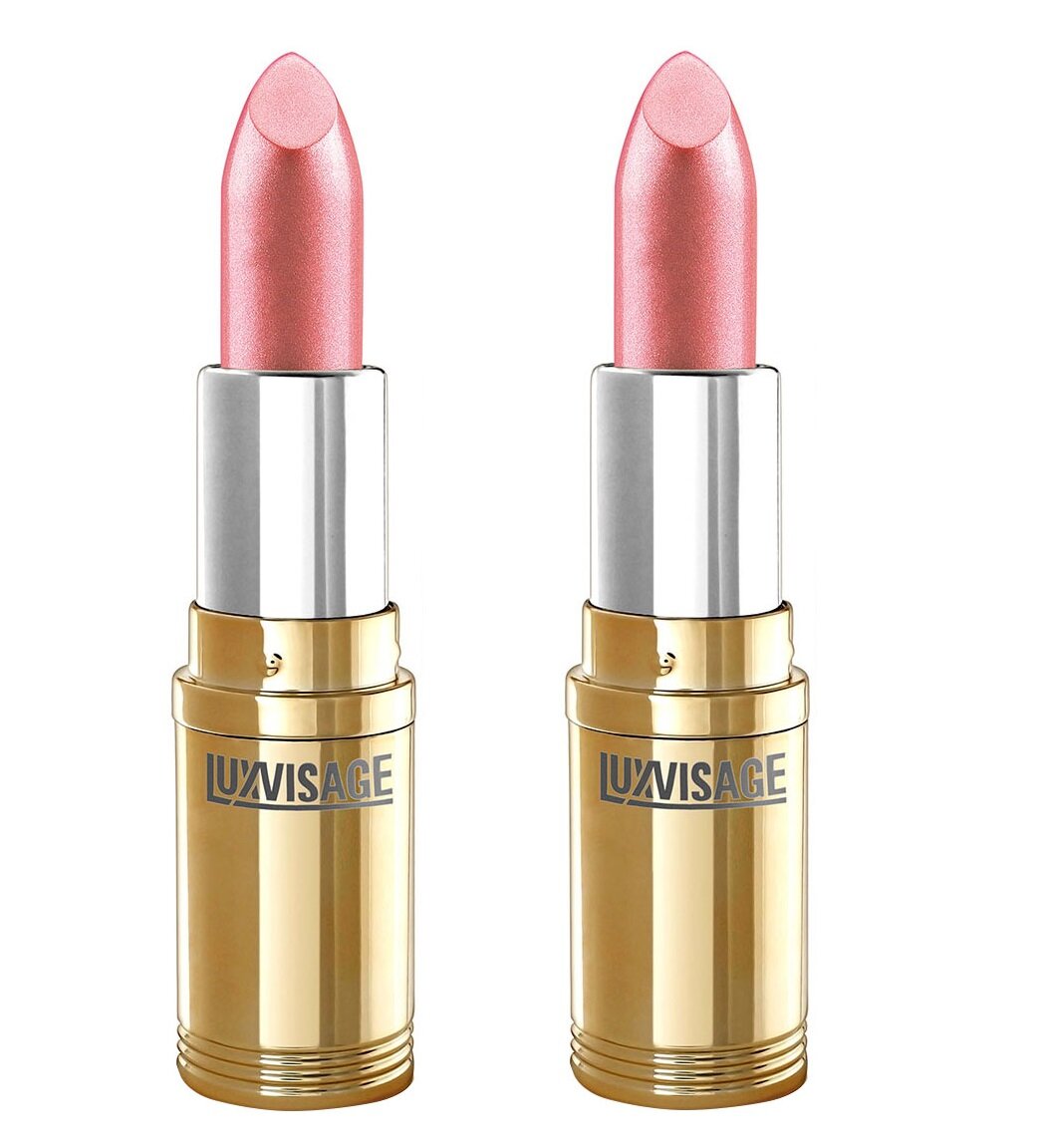 Помада для губ LuxVisage, тон 07 розово-бежевый с жемчужным перламутром - 2 штуки