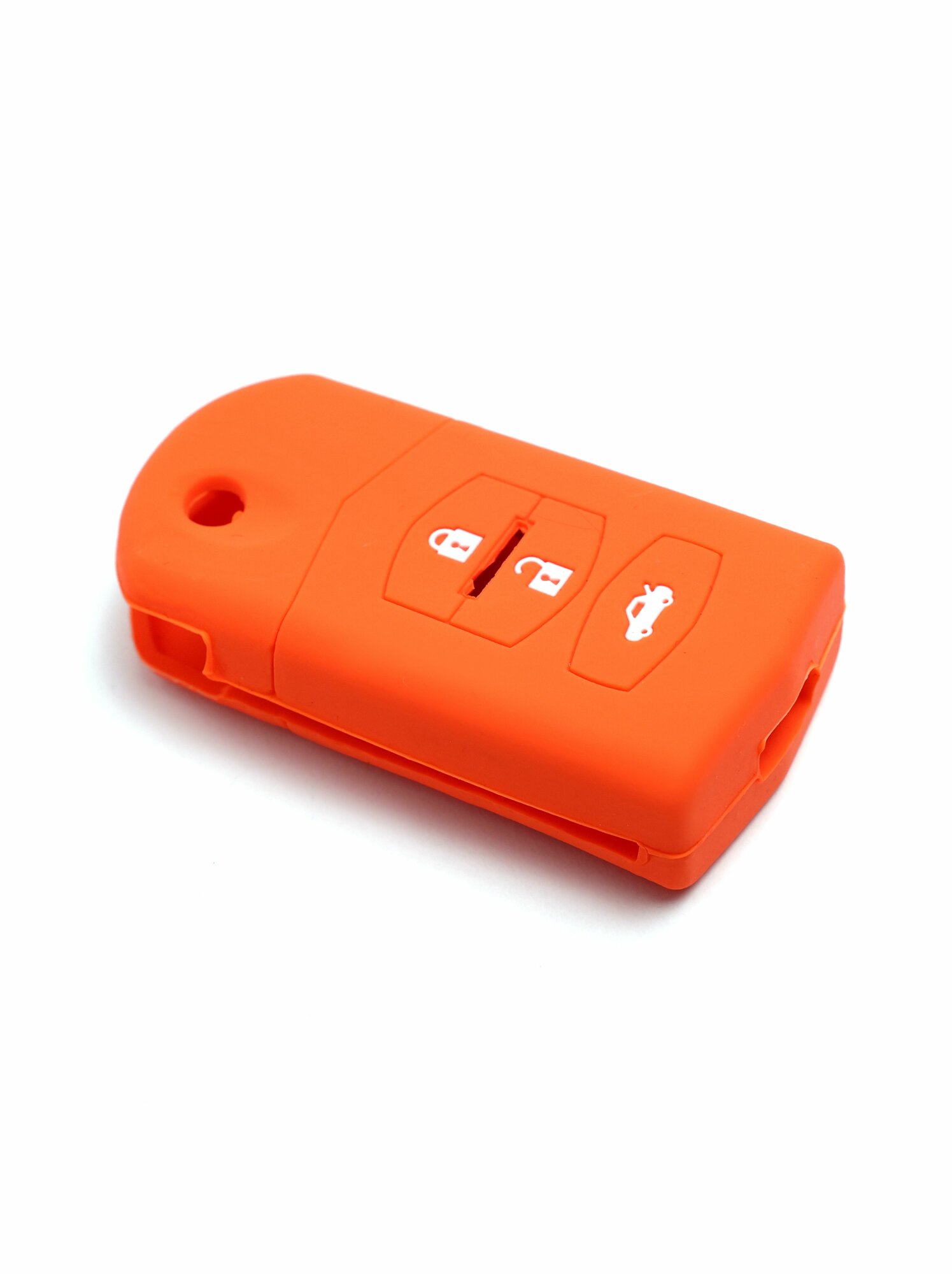 Силиконовый чехол BGT для ключей Mazda (Мазда), влагозащитный, ударопрочный, оранжевый
