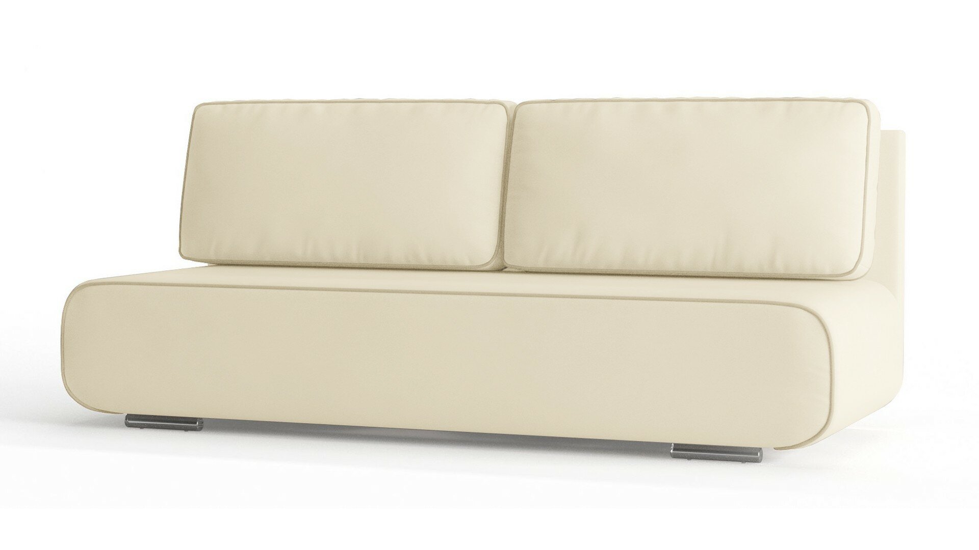 Диван Смайл Vivaldi 03 NEW 200x91x80 см, бежевый Велюр, еврокнижка GOODFORM