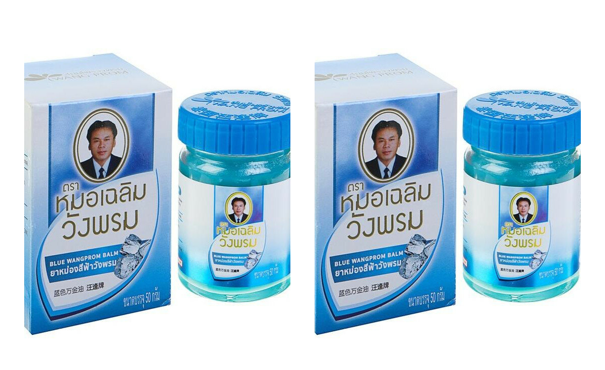 Синий охлаждающий бальзам Wang Prom, 50 гр, 2 шт.