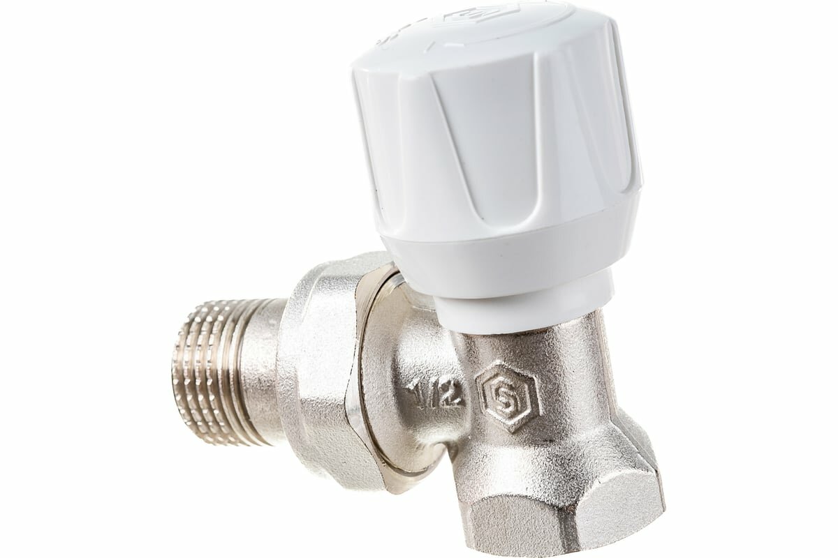 STOUT Ручной терморегулирующий угловой клапан 1/2 SVR 2102 000015 RG008S6N6NPVV7