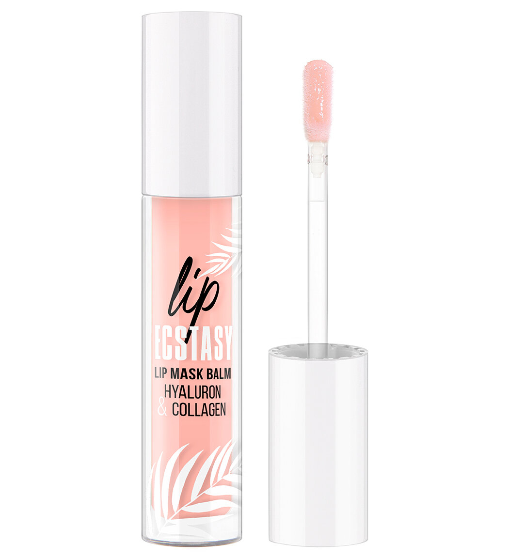 Бальзам для губ маска LUXVISAGE LIP ECSTASY hyaluron & collagen тон 602 Peach