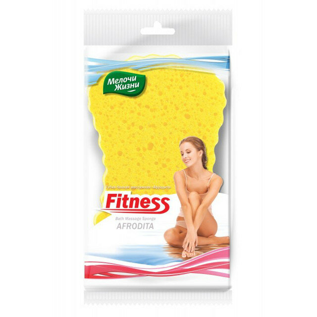 Мелочи жизни Fitness Afrodita губка для тела банная массажная - комфортный уход за кожей