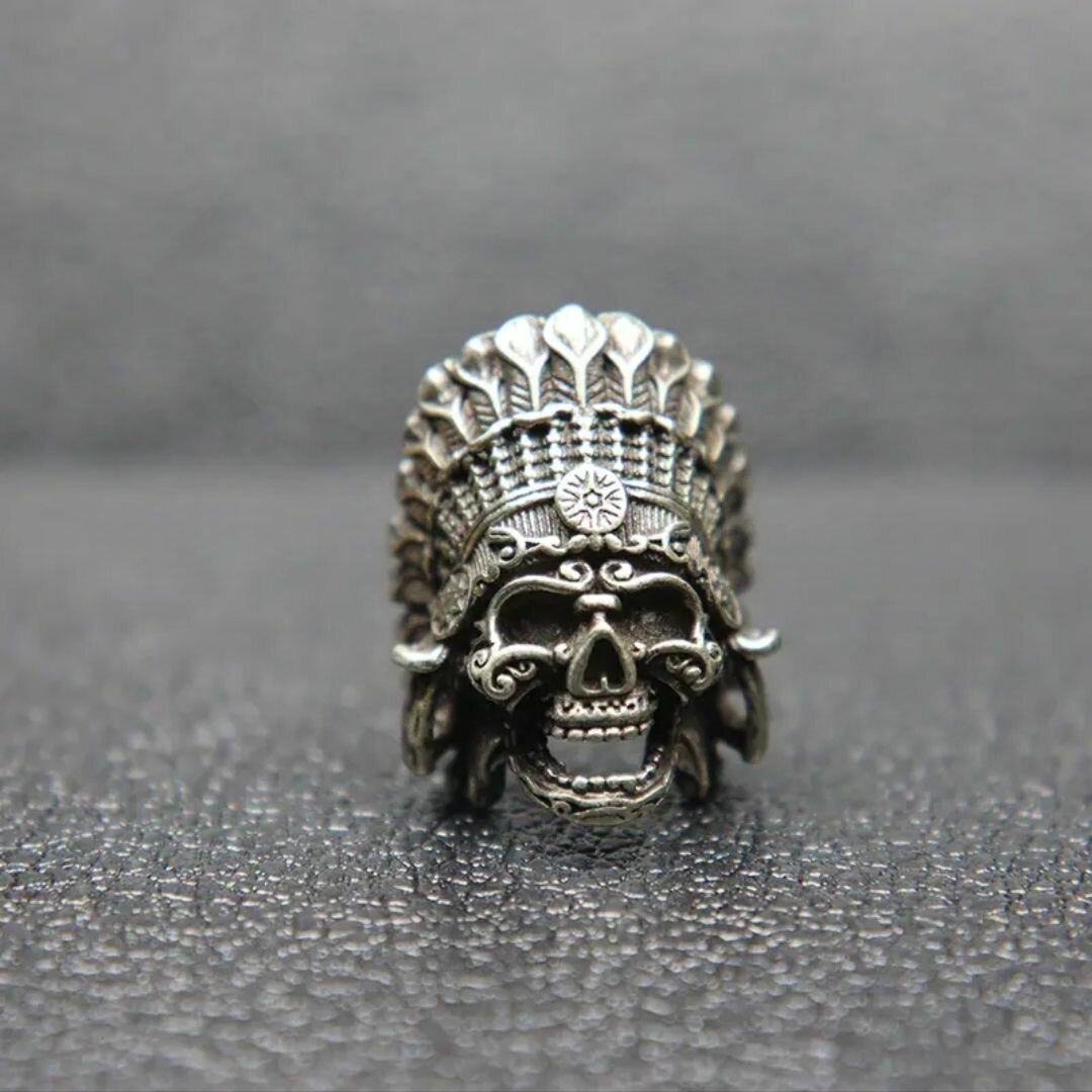 Бусина для темляка"Маска Ацтеков". Отверстие 5 мм. Бусина темлячная. Маска