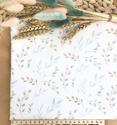 Ткань для рукоделия "Верба" 30*80 см. 100% хлопок, плотность 140 г/м2