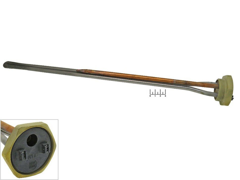 Тэн для масляного радиатора и чугунных батарей 2500W RDT 455мм (24070)