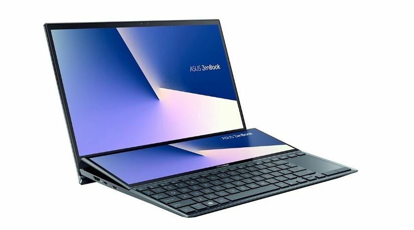 14" Ноутбук ASUS ZenBook Duo 14 UX482EGR-HY431W (90NB0S51-M003Z0) синий - 1920x1080, IPS, Intel Core i7-1195G7, ядра: 4 х 3 ГГц, 16 ГБ, SSD 512 ГБ, GeForce MX450 - 2 ГБ, Windows 11 Home