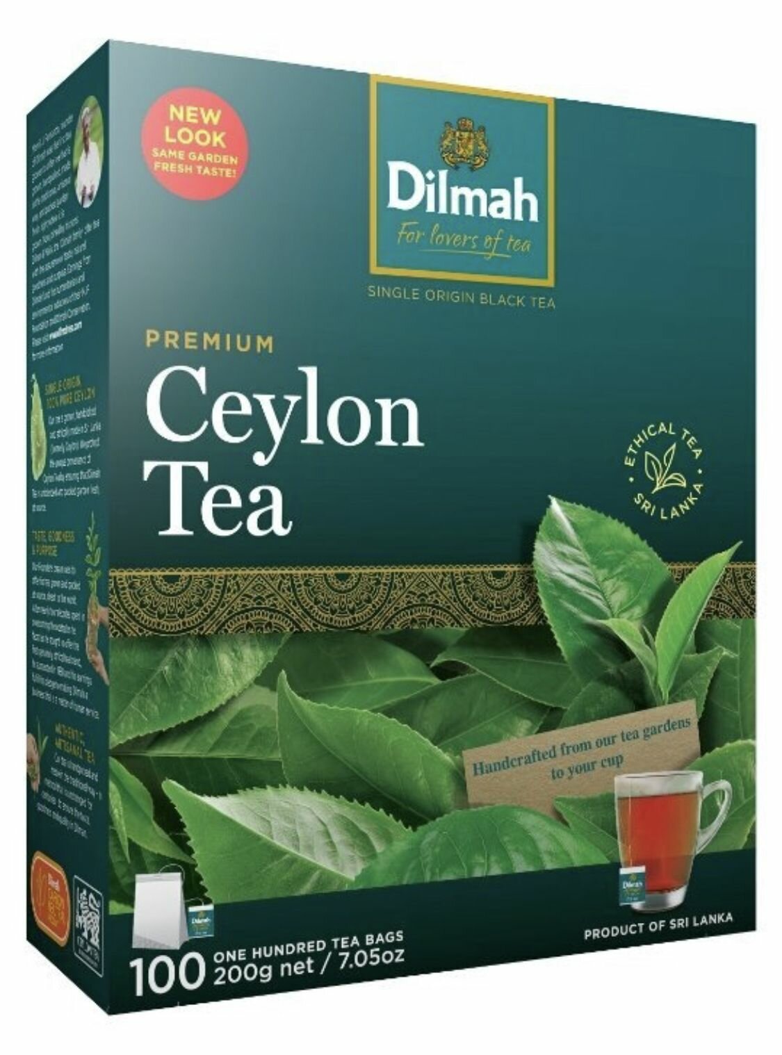 Чай Dilmah черный цейлонский Premium пакетированный (100 пакетиков х 2 г)