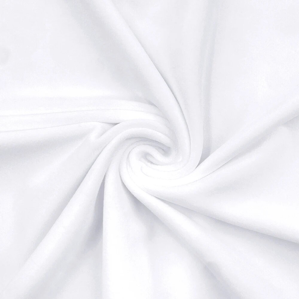 Эластичная плюшевая ткань Minky SEWBATO 50x50 см Белый, 03 Float white