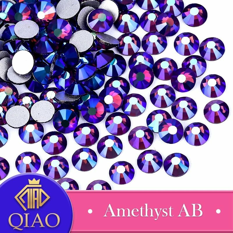 QIAO хрустальные стразы SS6-SS30 для декора SS20 - 1440pcs, Фиолетовый, Amethyst AB
