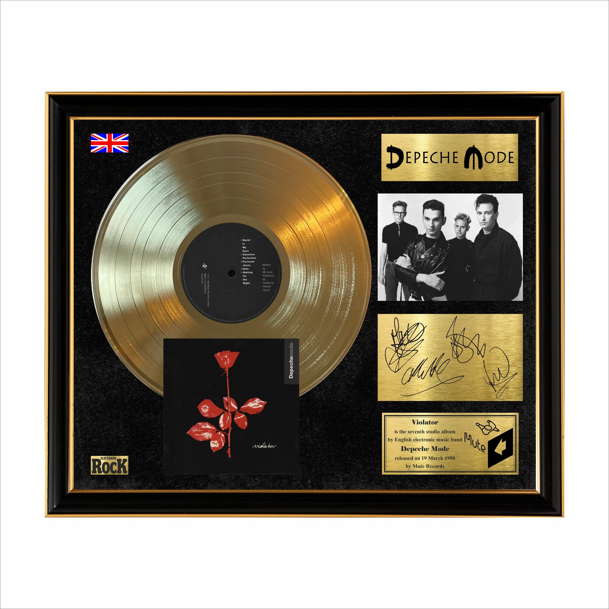 Картина в рамке с пластинкой Depeche Mode