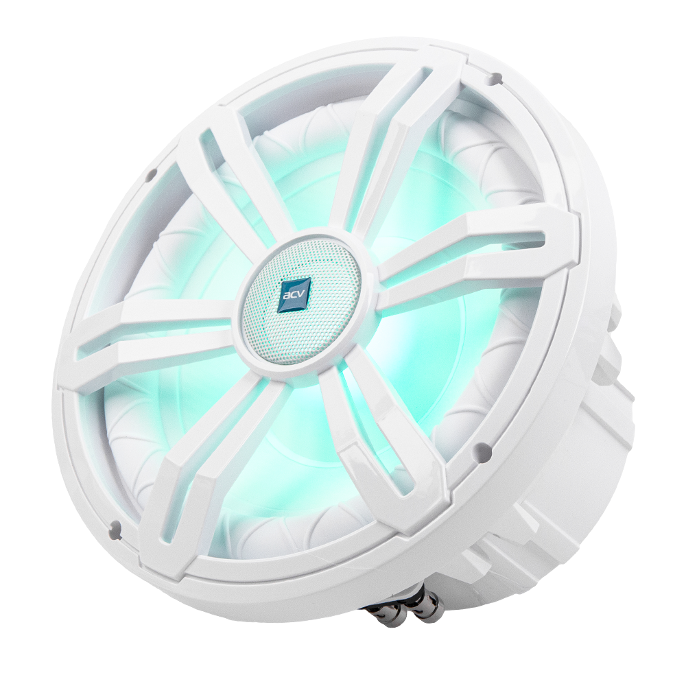 Сабвуфер 10" (250мм) с регулируемой RGB подсветкой для морского транспорта ACV MRS102DLW