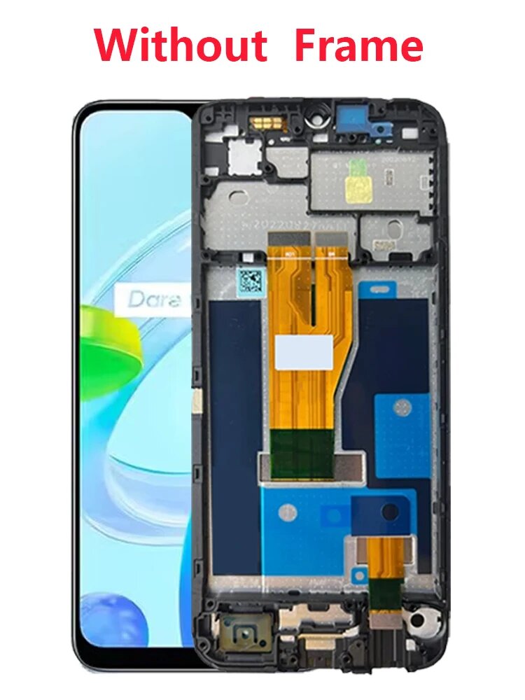 Запасные части для дигитайзера сенсорного ЖК-экрана, 6,5-дюймовый дисплей для OPPO Realme C33 C33 2023, полный с рамкой RMX3624 RMX3627 Pantalla LCD With Frame