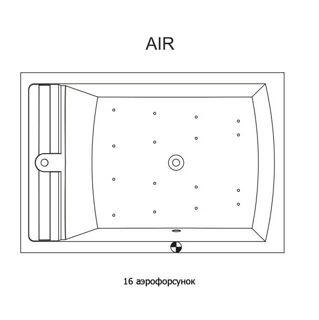 Гидромассажная ванна RIHO SAVONA AIR 190x130