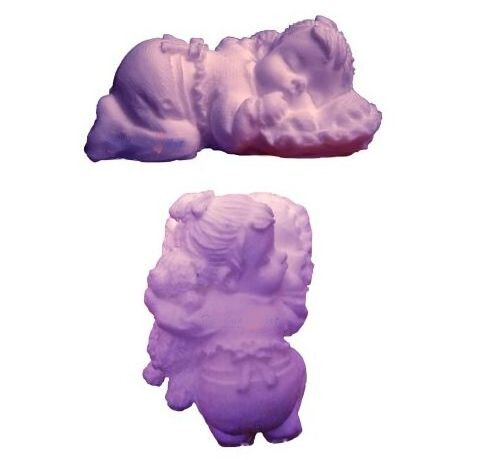 Молд для шоколада/мастики силиконовый Девочка с мишкой маленькая 5,5х3 см. (Набор из 1 шт.)