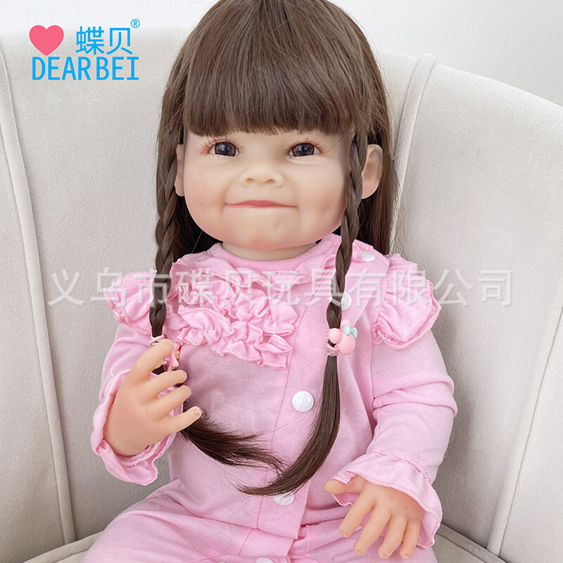 Горячая распродажа 60 см мягкая резиновая кукла-реборн для девочек, подарок, виниловая кукла, оптовая продажа, дропшиппинг