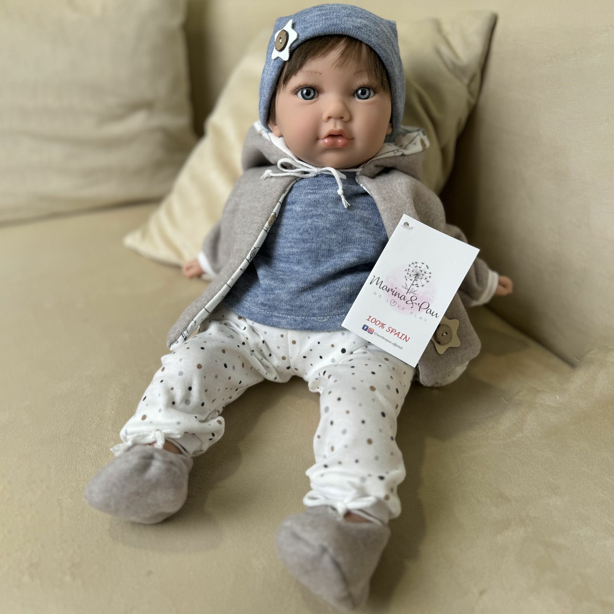 Кукла Marina and Pau 45 cм TEO мягконабивная в пакете