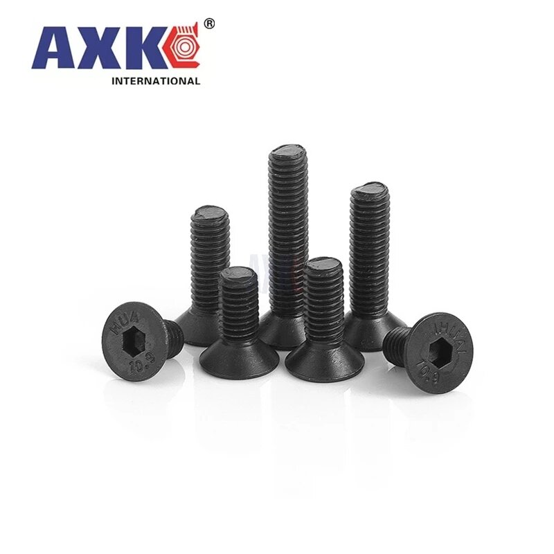 Шестигранные винты AXK DIN7991 М2-М6 из нержавеющей стали M5-(10pcs), grade 10.9 black, 20 мм