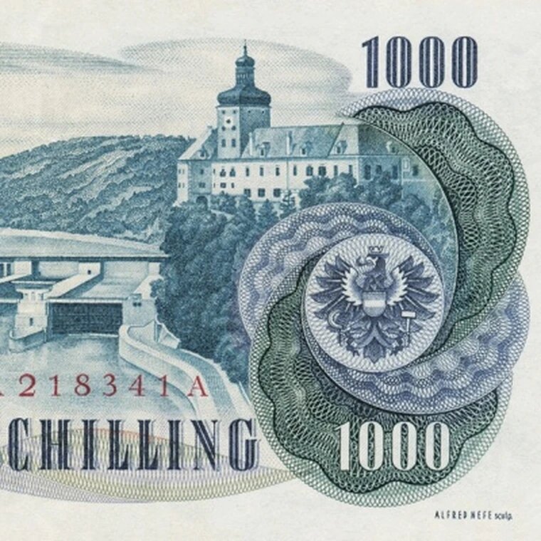 1000 шиллингов 1961 Австрийская Республика, сувенирная копия, банкноты и купюры редкие коллекционные