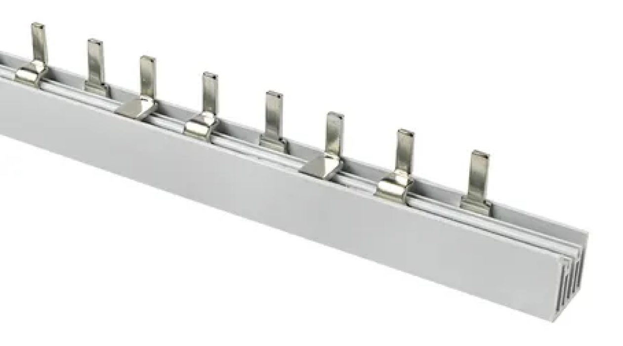 Шина соединительная EKF / ЕКФ PROxima PIN луженая медь, штырь, 1м, 54 модуля 3 фазы, 100А, 4кВ