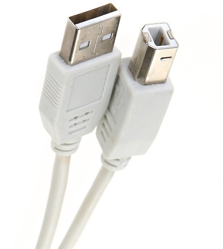 Кабель Telecom USB-A - USB-B (TC6900), длина 5 м, 1 шт, белый