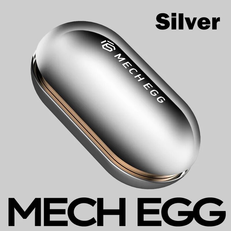 Металлический антистрессовый фиджет-слайдер Mech Egg Серебряный, Silver