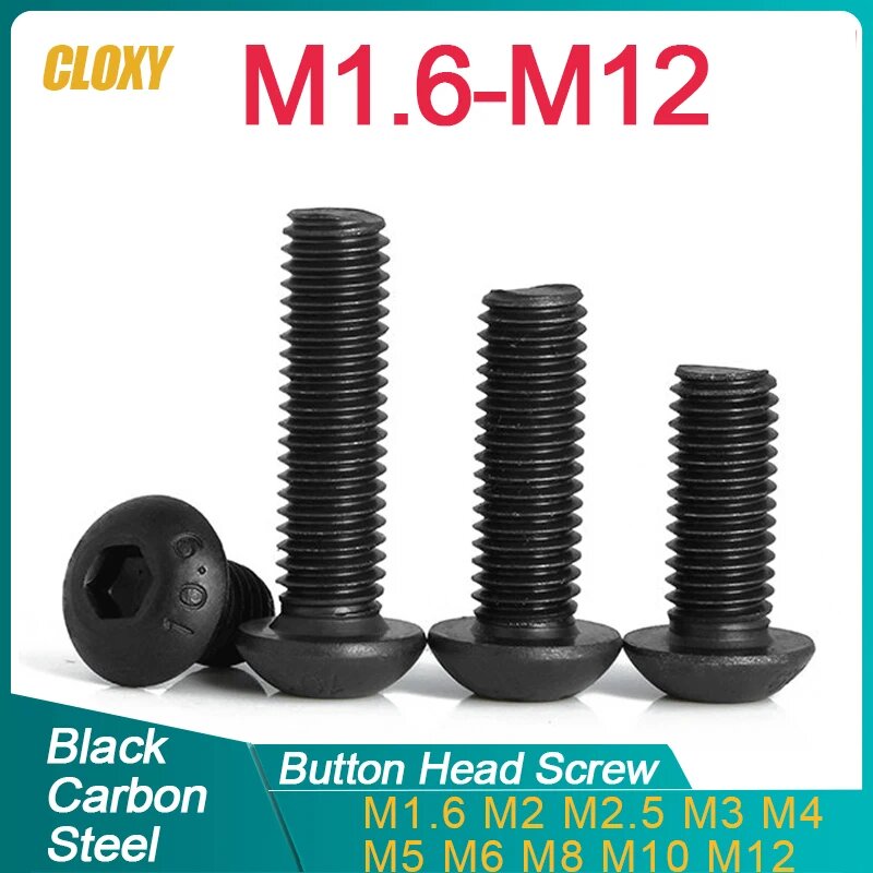 CLOXY Винты с шестигранной головкой M1.6-M12 10.9 класса M3 (20pcs), 4 мм