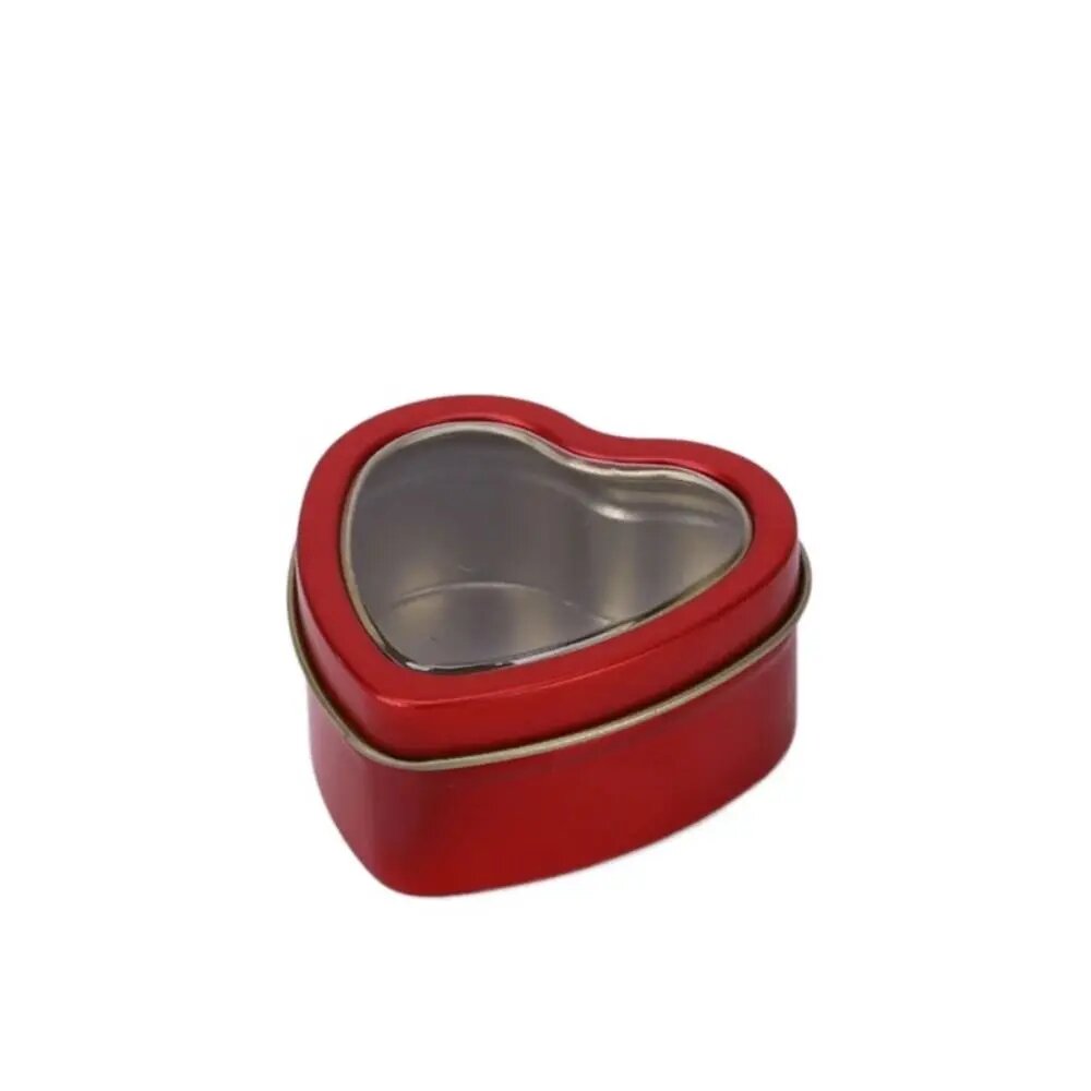 Красная жестяная шкатулка в форме сердца, Red-style B