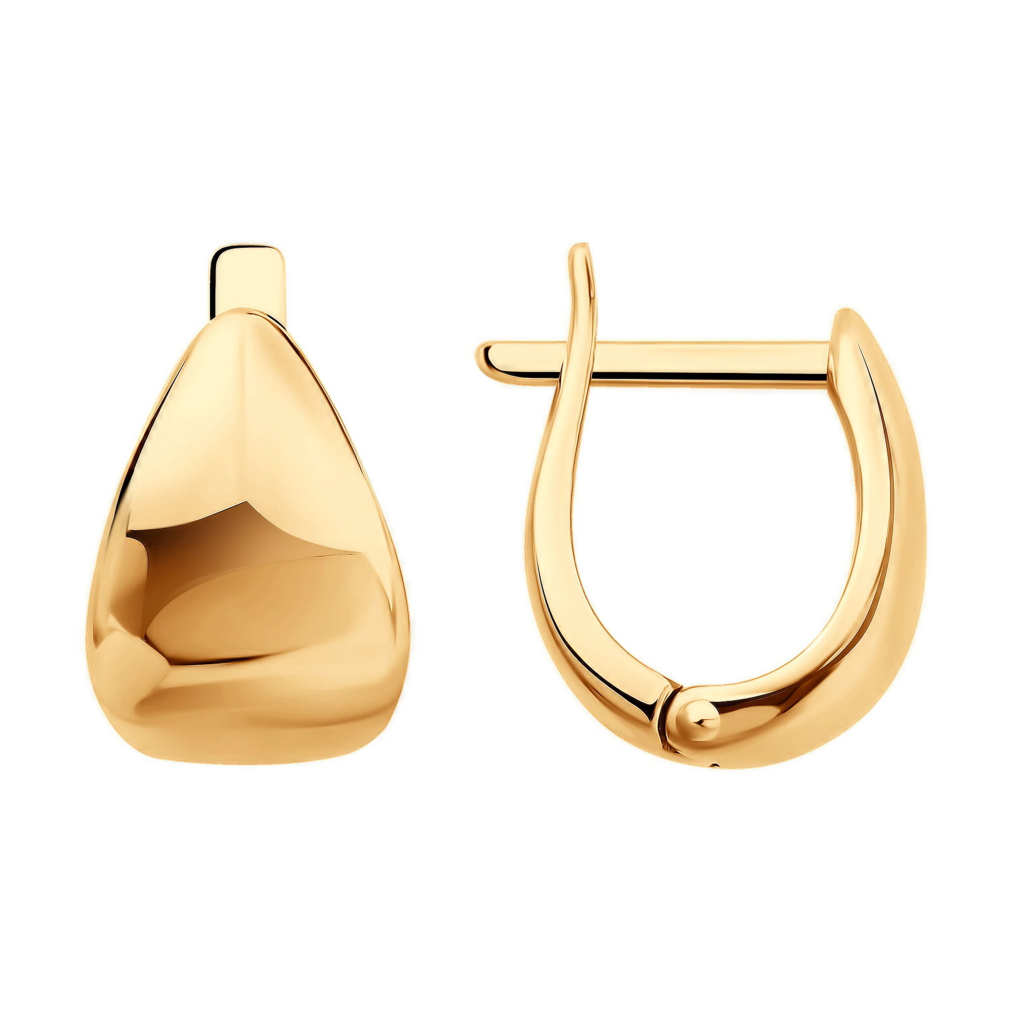 Серьги, серебро, 925 проба, золочение