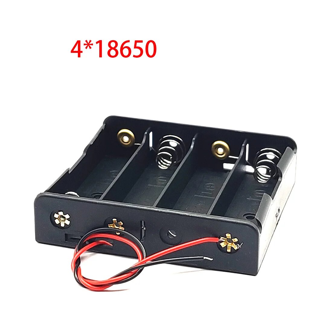 Держатель для 4 аккумуляторов 18650, черный