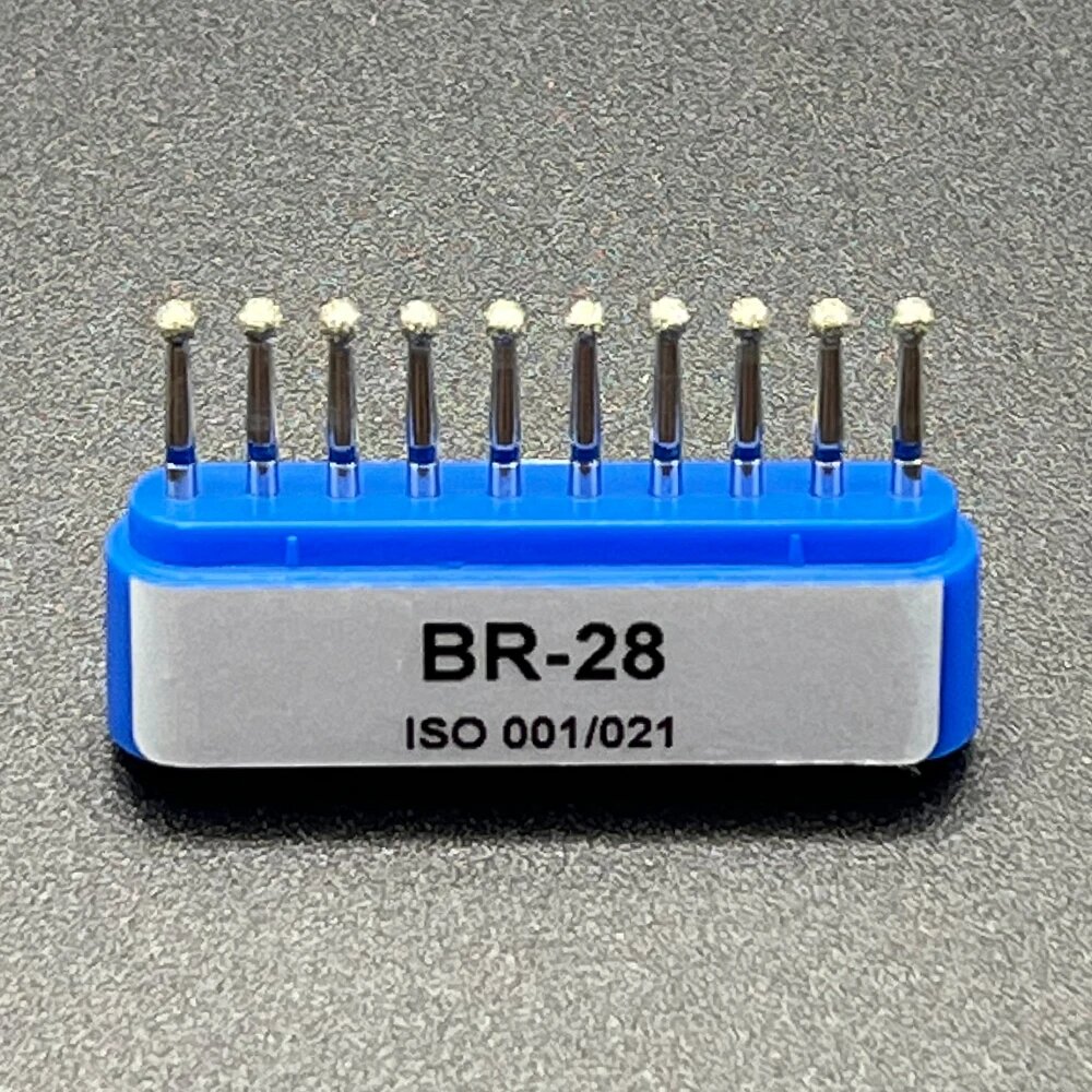 Алмазные боры стоматологические BR-28, ISO 001/021, 10 шт