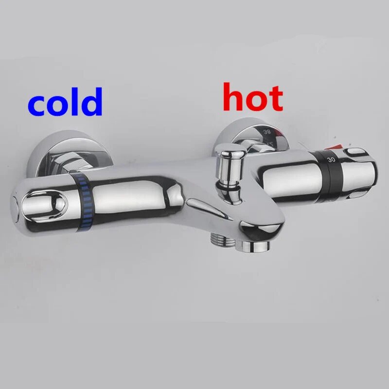 Смеситель для ванной, ванны, душа, регулирующий клапан воды, настенный керамический Термостатический клапан, смеситель горячей и холодной воды кран outlet down