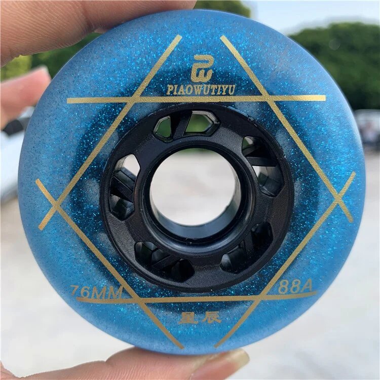 YYW роликовые коньки колеса 88A синие/серебряные 72/76/80 мм 8pcs blue 80mm