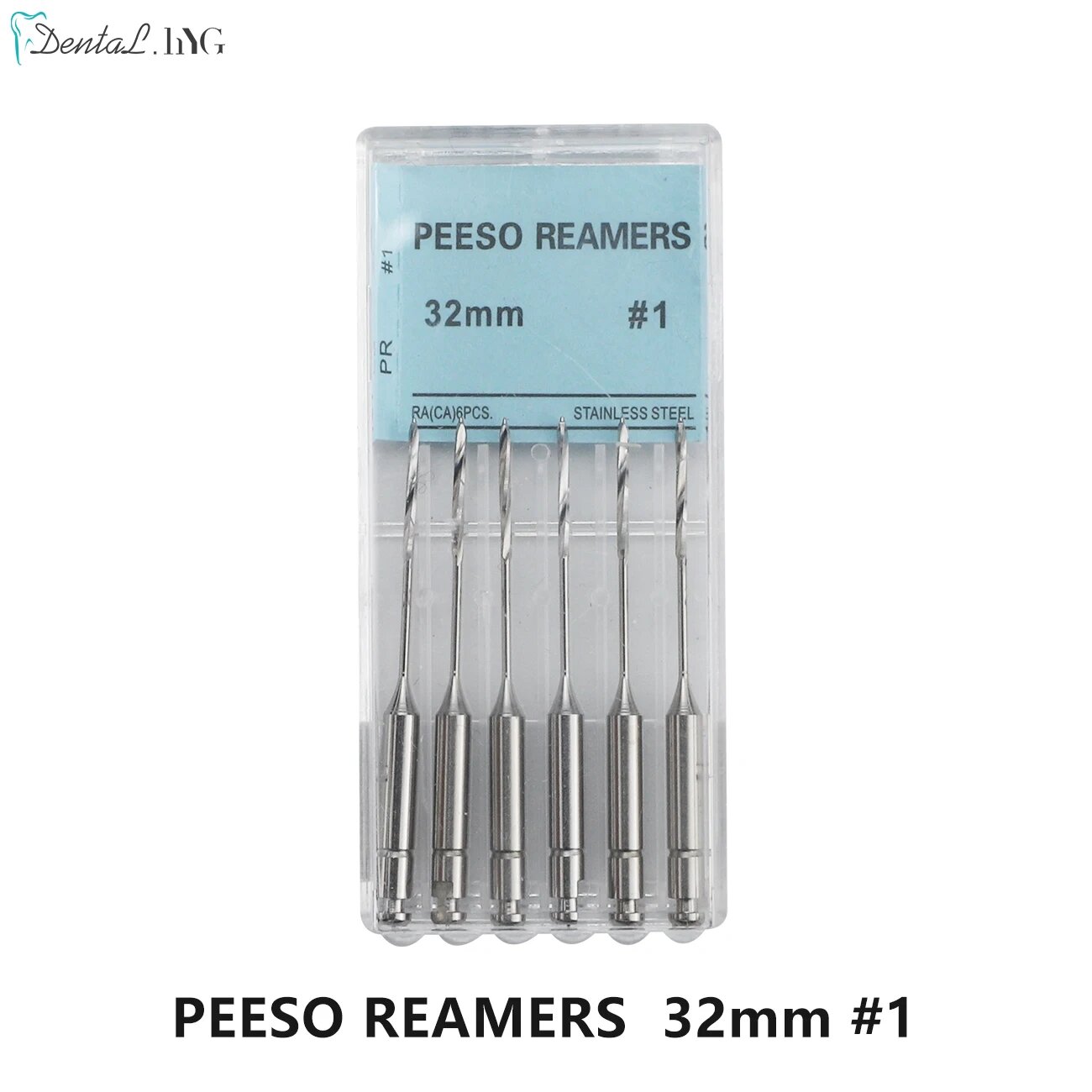 HARBOR DENT Эндофайлы Peeso Reamers из нержавеющей стали #1~6 Peeso Reamers 32mm 1