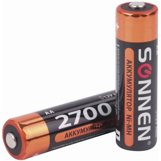 Батарейки аккумуляторные Sonnen Ni-Mh 2 шт АА (HR6) 2700mAh, 454235