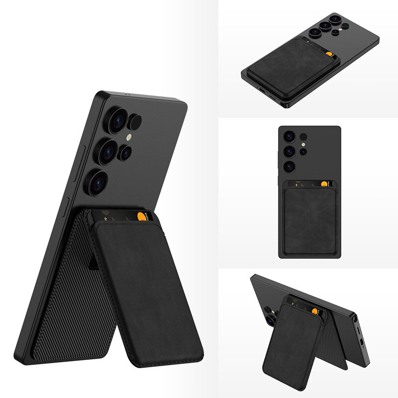 Держатель для карт GKK "Модная карточка", кожаный, магнитный, складной