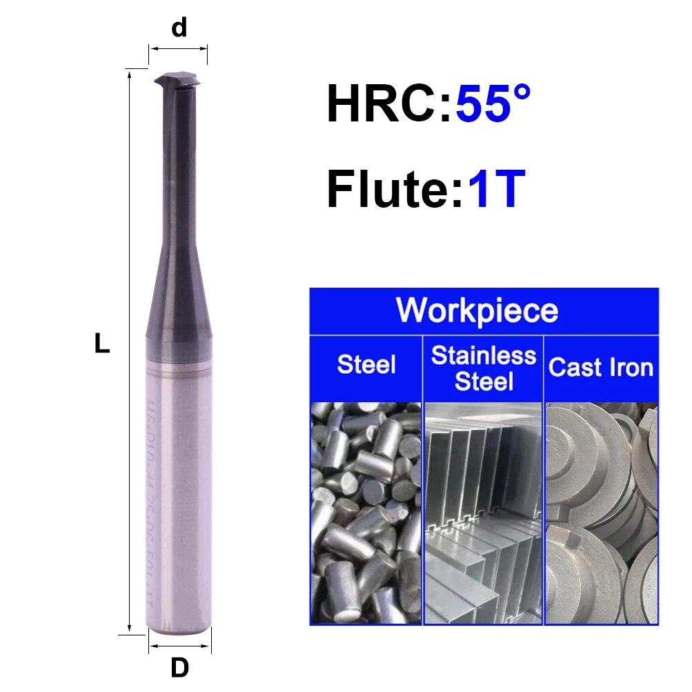 MOSASK 1 шт. метрические 1 канавки 3 канавки полные канавки карбидные фрезы с внутренней резьбой ISO встраиваемые резьбовые резаки 1T-One Teeth, M2.0X0.4-D4
