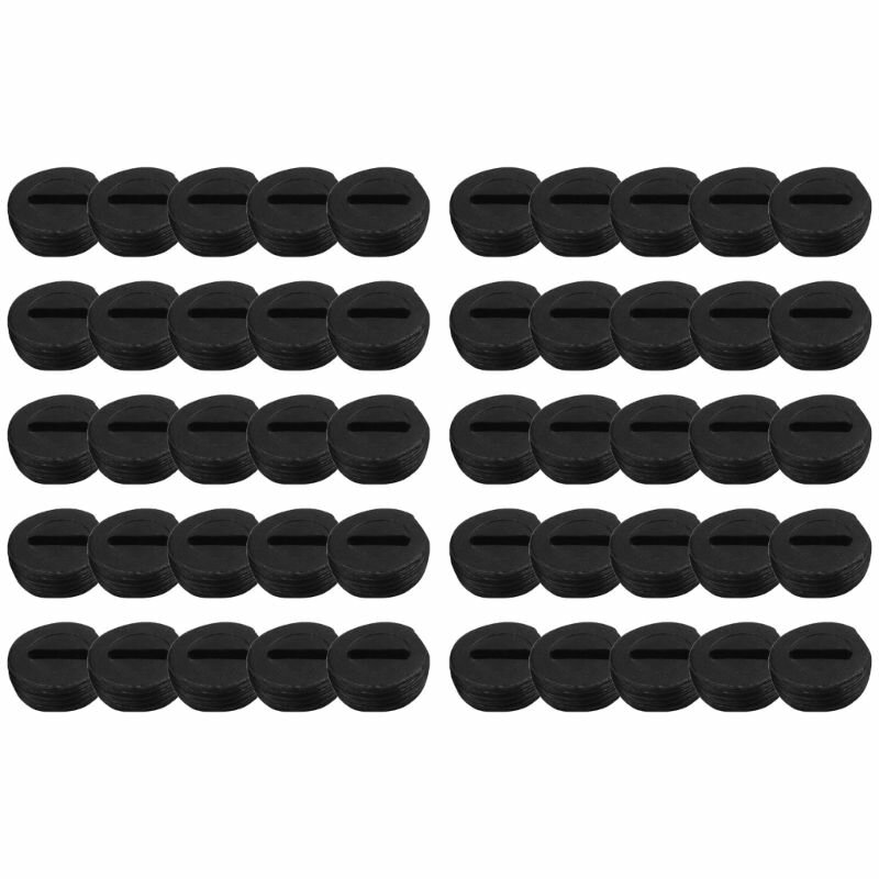 50 шт, черный чехол для угольной щетки, пластик с прорезным разъемом, запасные части молотковой шлифовальной машины, электроинструмент