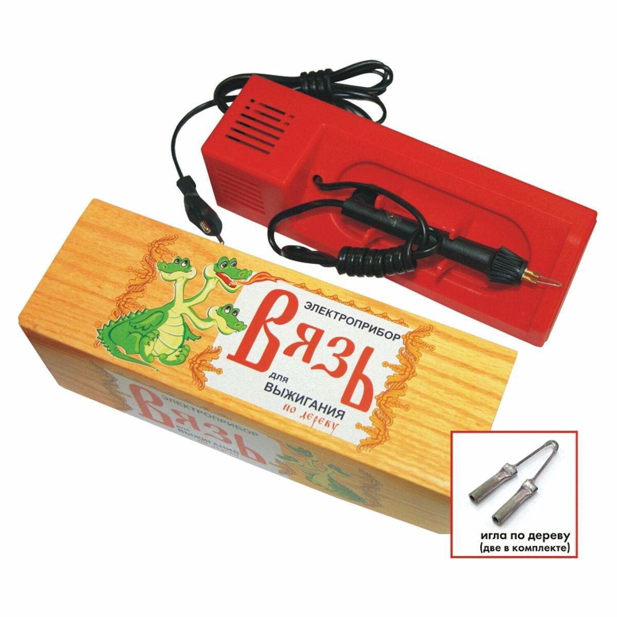 Прибор для выжигания по дереву Трансвит "Вязь", с регулировкой мощности (700-18541/700-59895), 9шт.