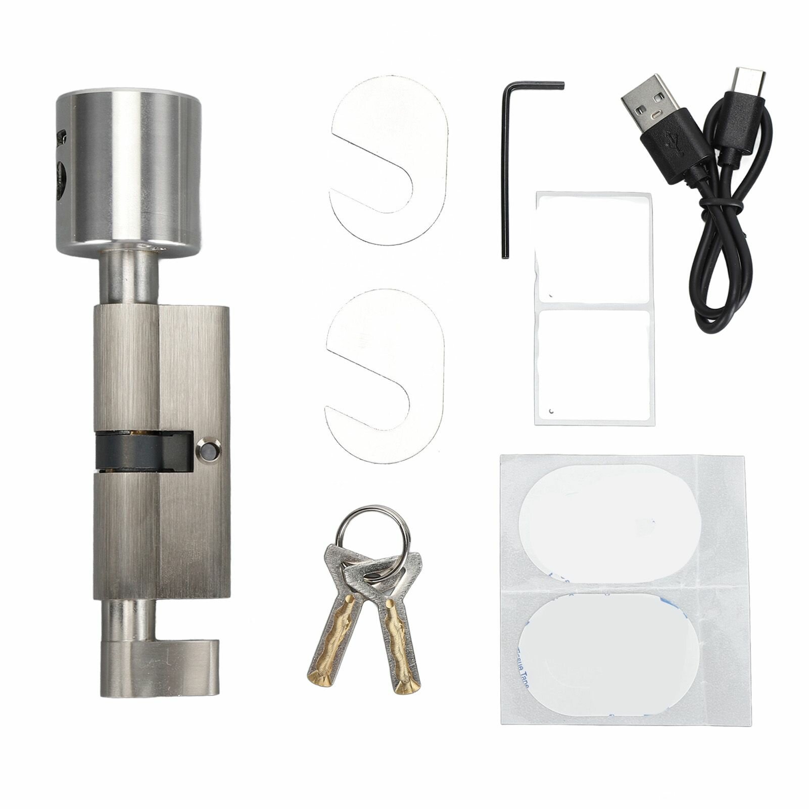Умный цилиндровый замок с отпечатком пальца, Bluetooth-ключевой вход, дверной замок для безопасности, алюминиевая межкомнатная дверь, контроль доступа